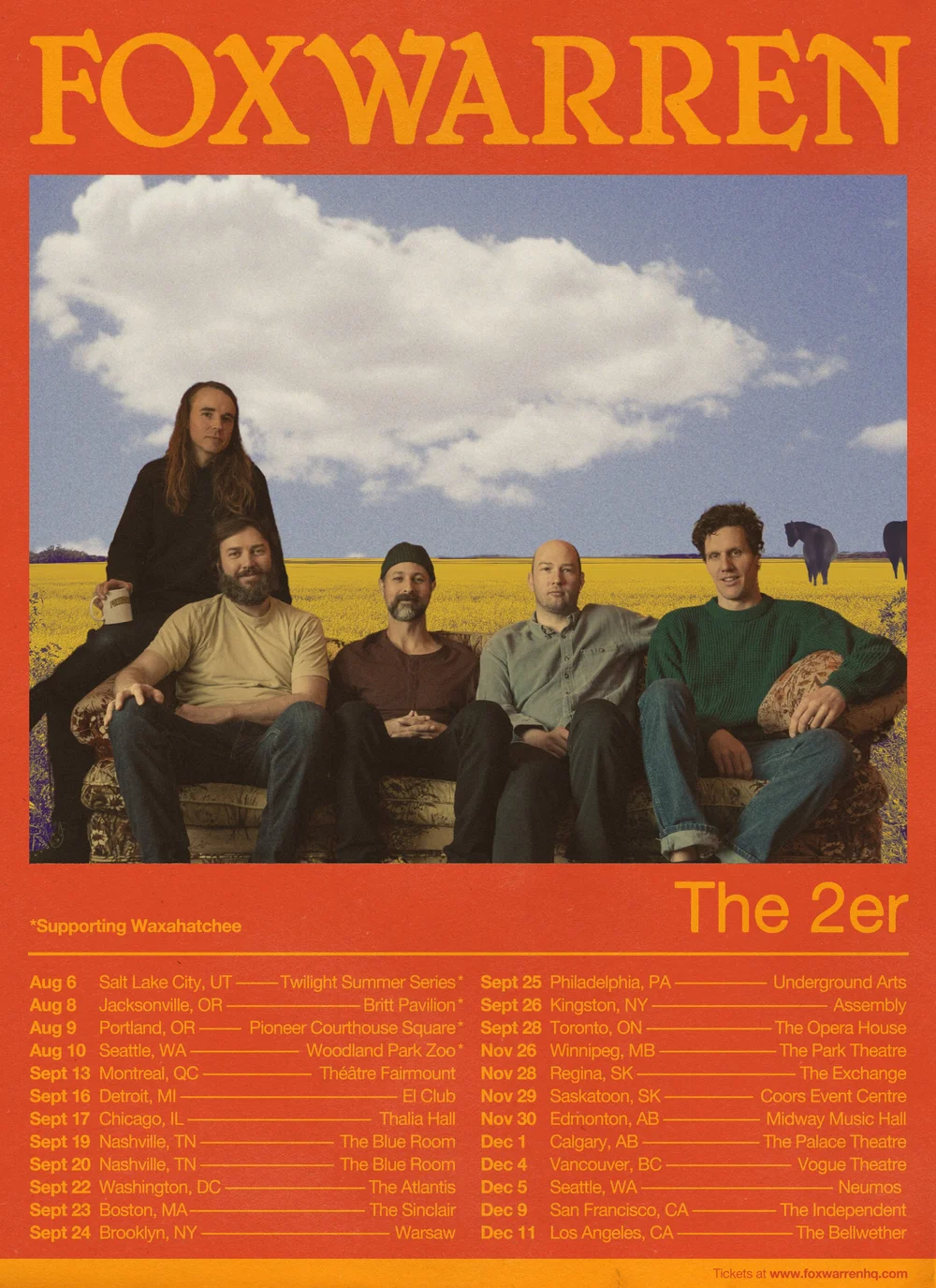 FOXWARREN ANNOUNCE FIRST NORTH AMERICAN TOUR IN SIX YEARS, RELEASE NEW ...