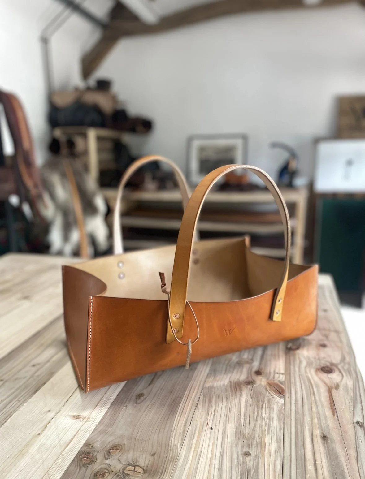 Made to Order Forager's Trug by Warriner Leather — the land gardeners