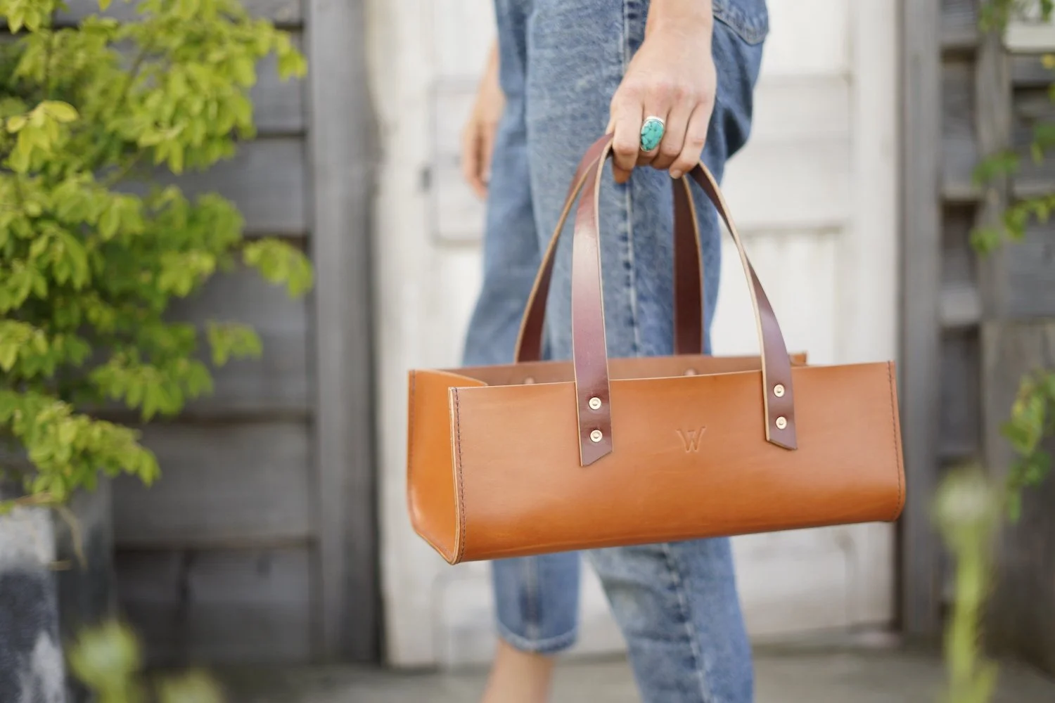 Made to Order Forager's Trug by Warriner Leather — the land gardeners