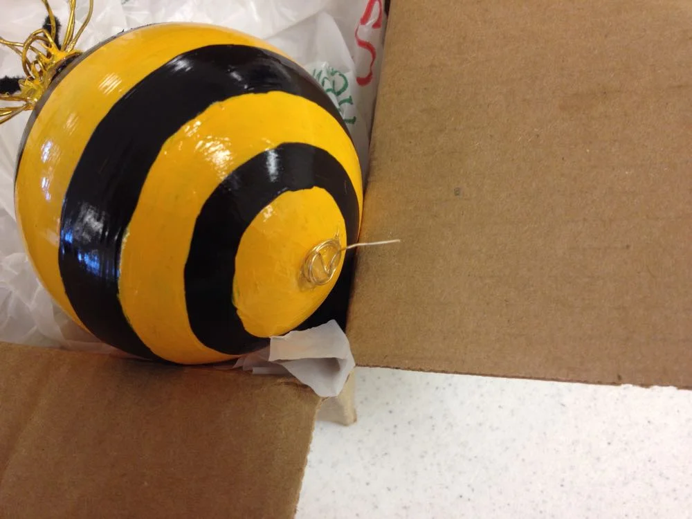 Handmade Lightbulb Bee Ornament — Home Sweet Bees