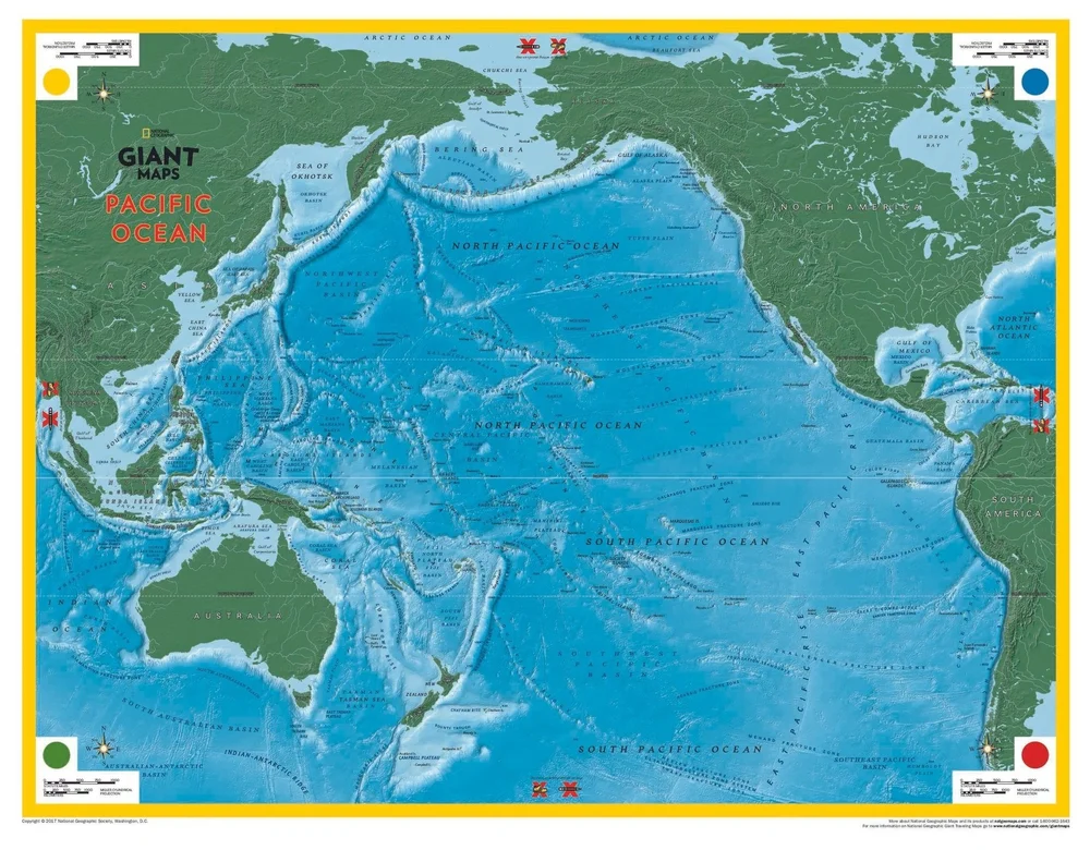 Pacific Ocean Giant Map — OKAGE