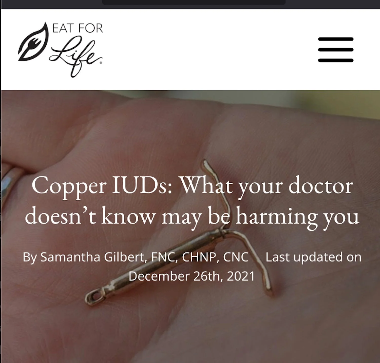 Copper IUDs: What your doctor doesn’t know may be harming you — IUD ...