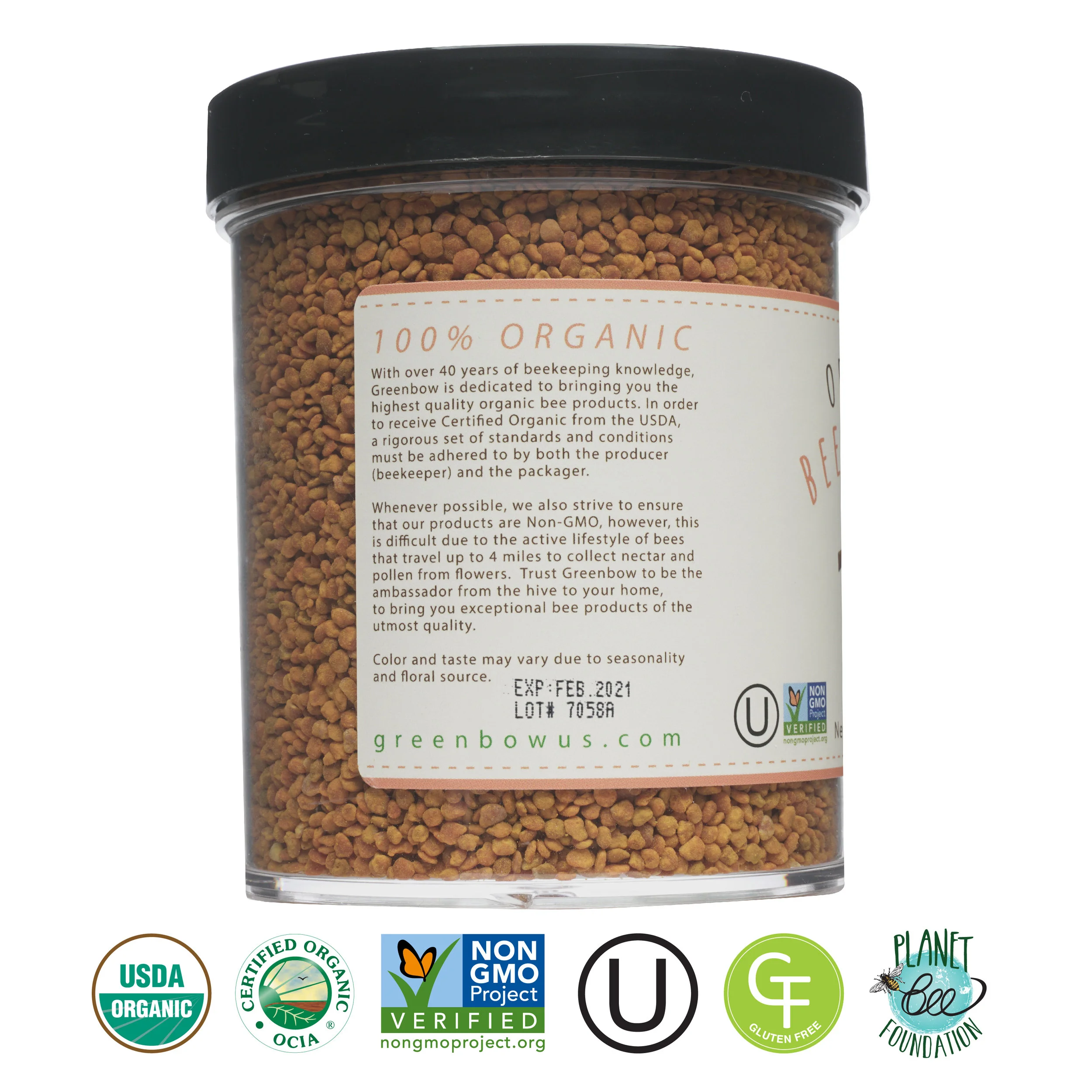 Organic Bee Pollen 11oz — Greenbow US