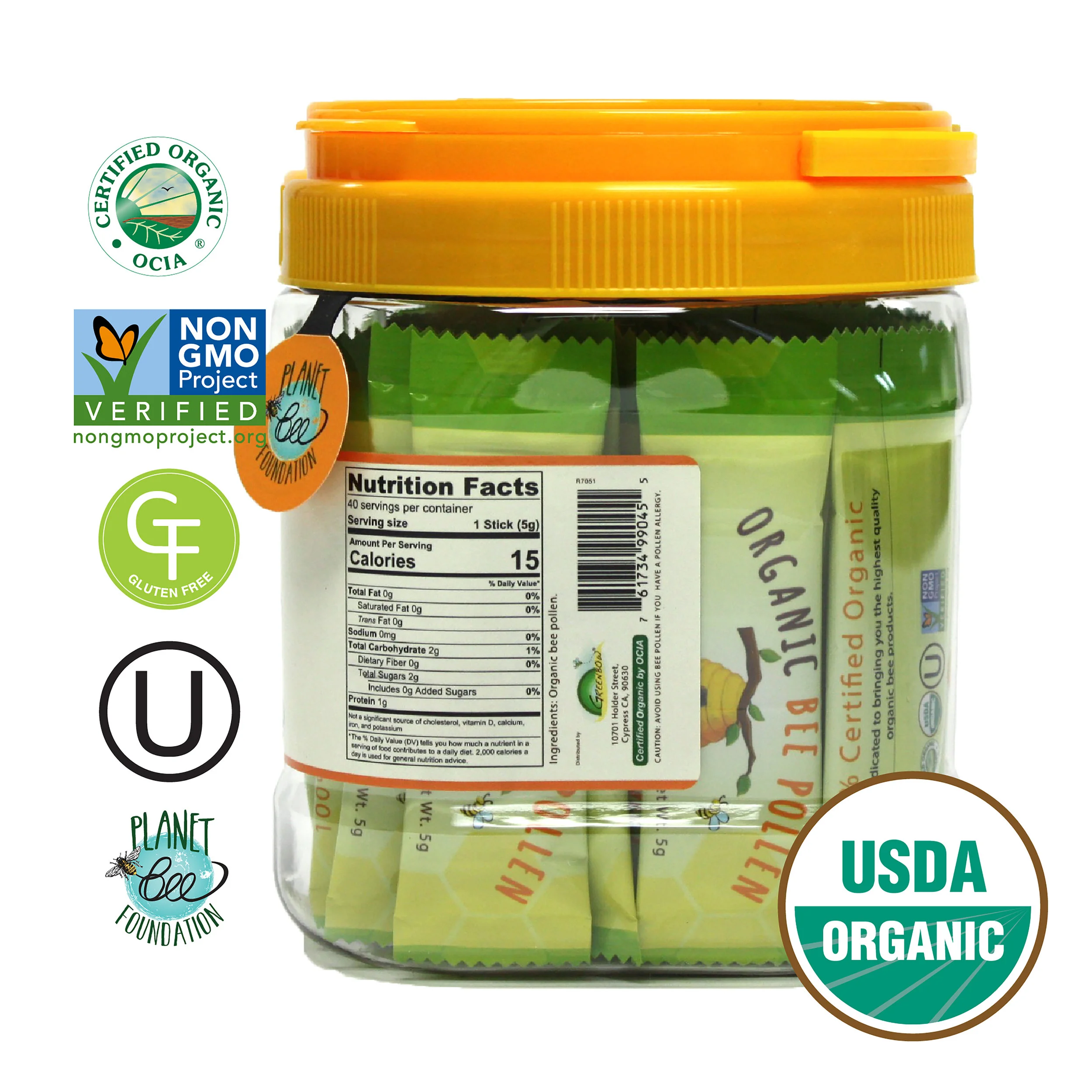 Organic Bee Pollen 40 sticks — Greenbow US