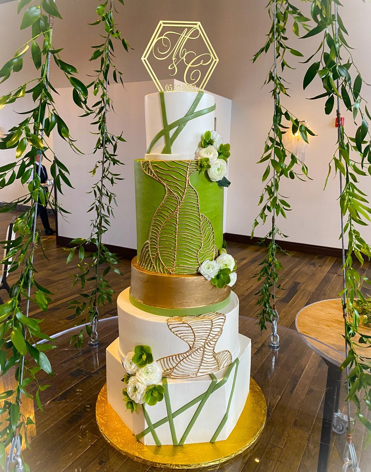 5 Tier Square Wedding Cake