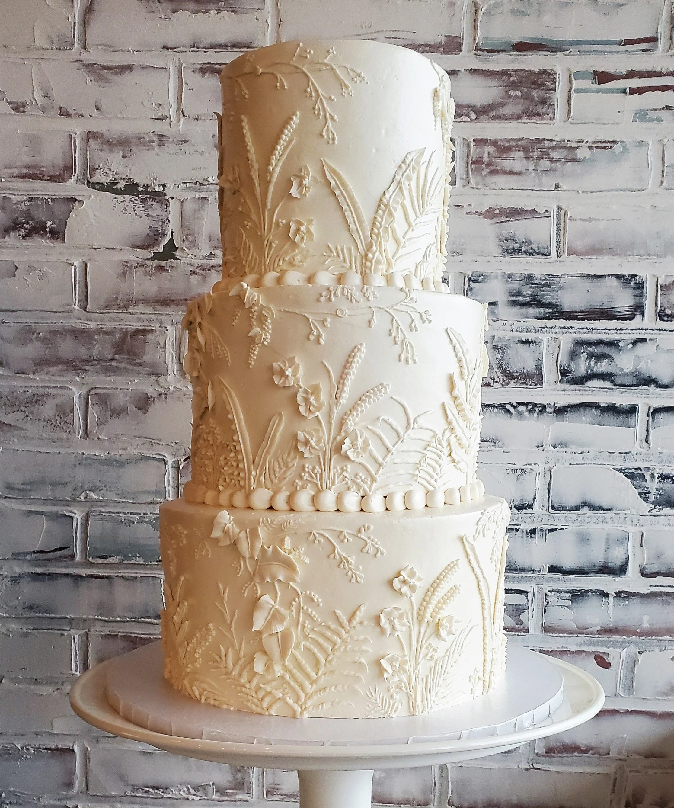 Simple Square 3 Tier Wedding Cake