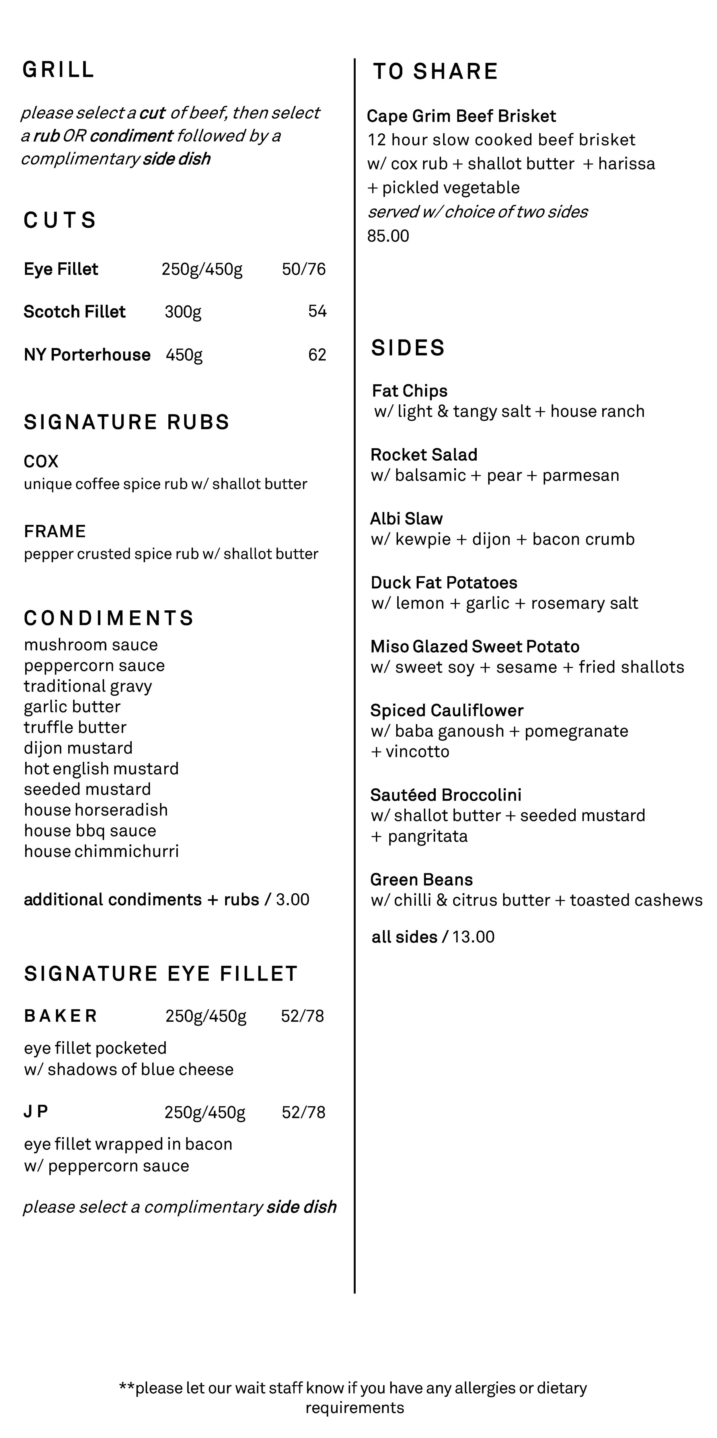 A La Carte — ST. ALBI