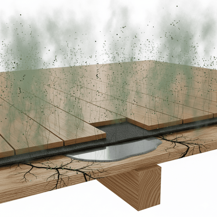 Water under LVP Vinyl flooring on concrete | Mold under LVP