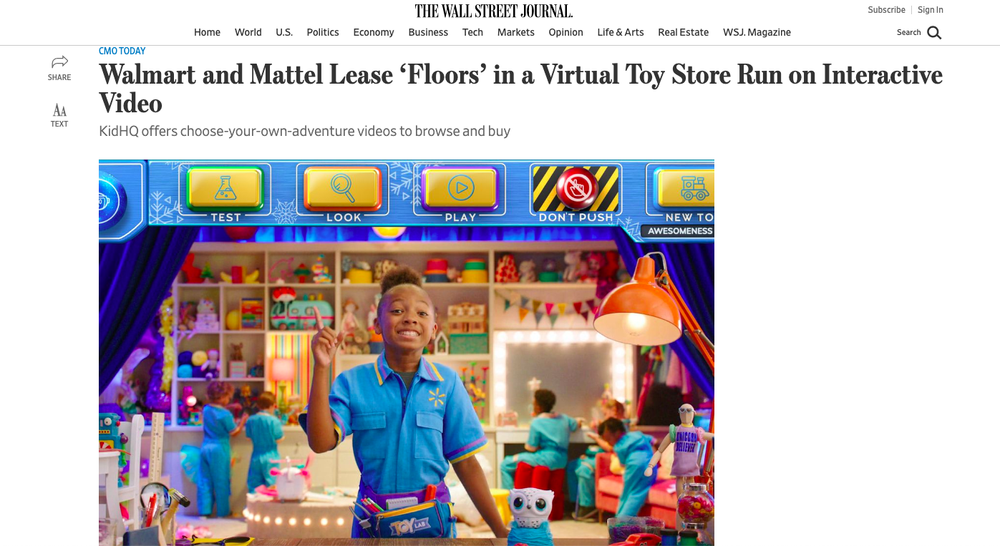 Walmart Toy Lab — Couper Cox