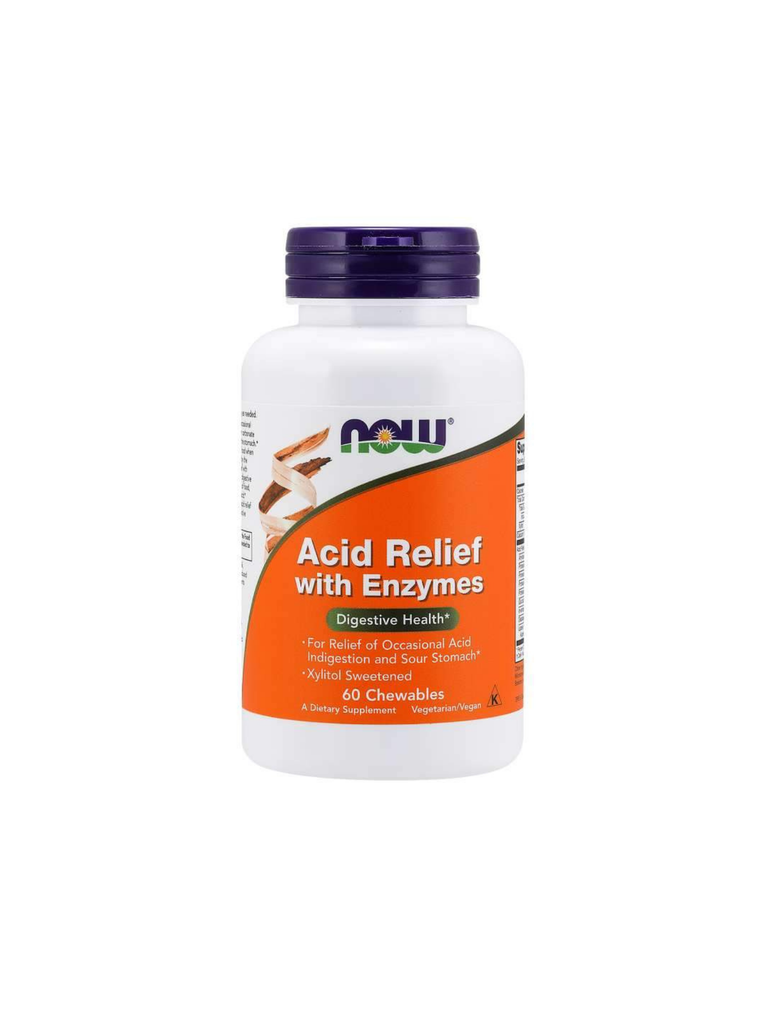 Acid Relief with Enzymes - 60 Chewable Tablets - Now Foods — Body ...