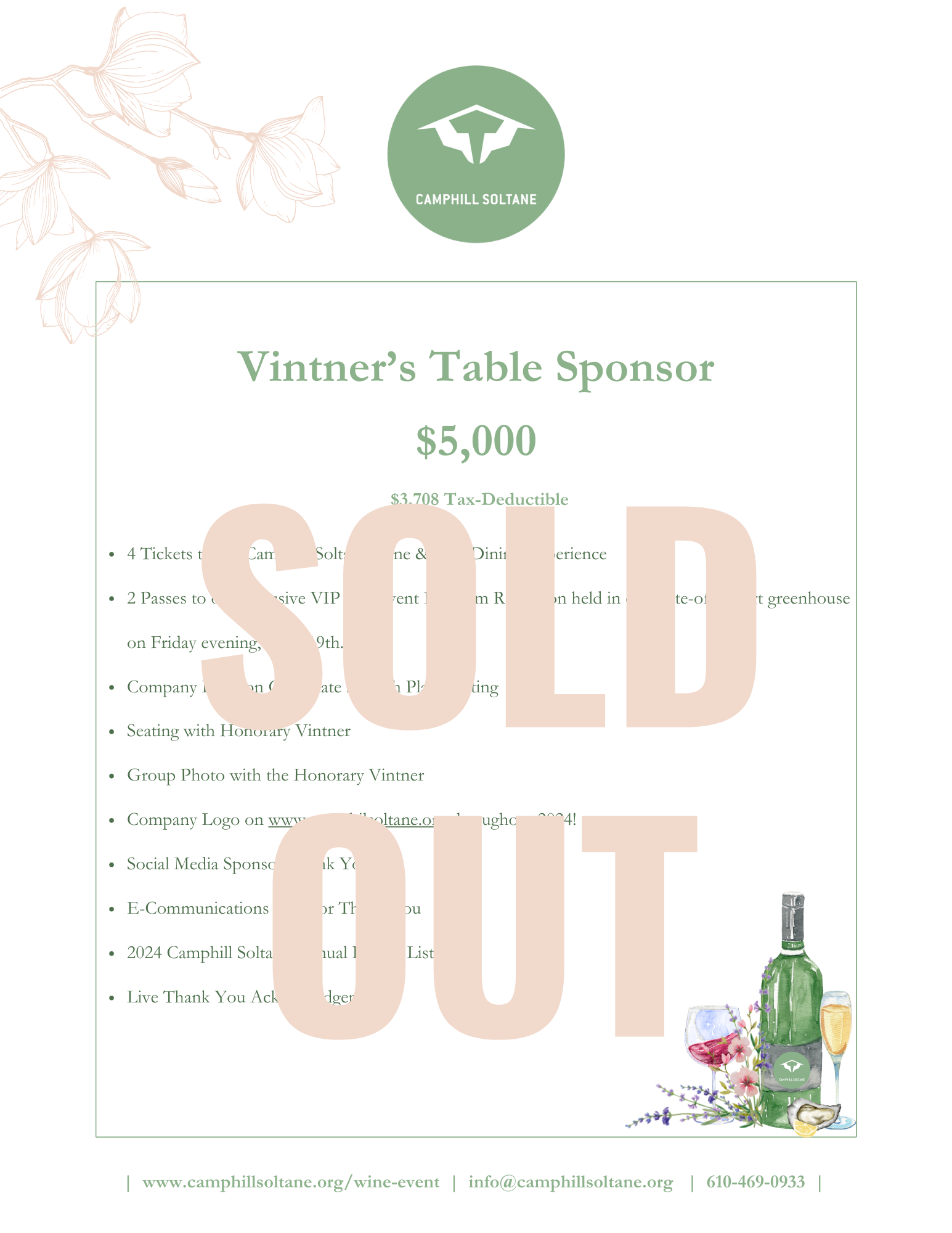 Wine & Fine Dining Sponsorships — Camphill Soltane