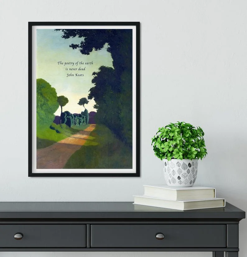 KEATS FRAMED Print- Poetry of the Earth is Never Dead-John Keats Art ...