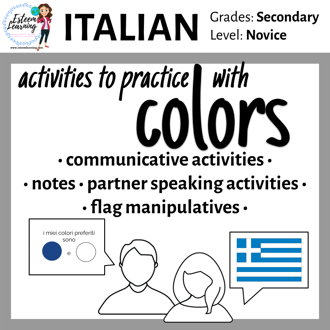 Italian Colors Practice - Games and Activities — Esteem Learning LLC