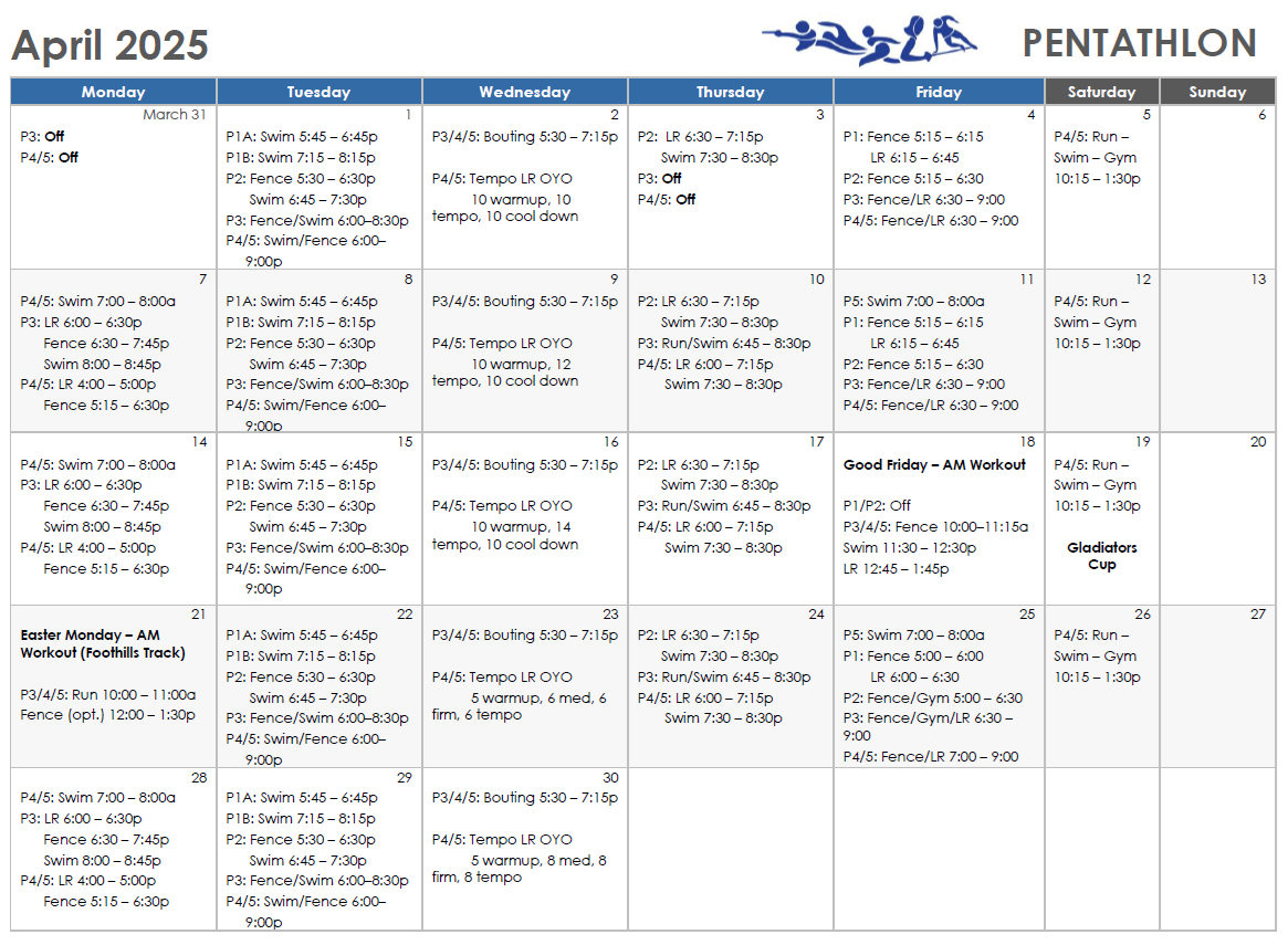 February Mini-Pent — Ares Pentathlon & Fencing Club