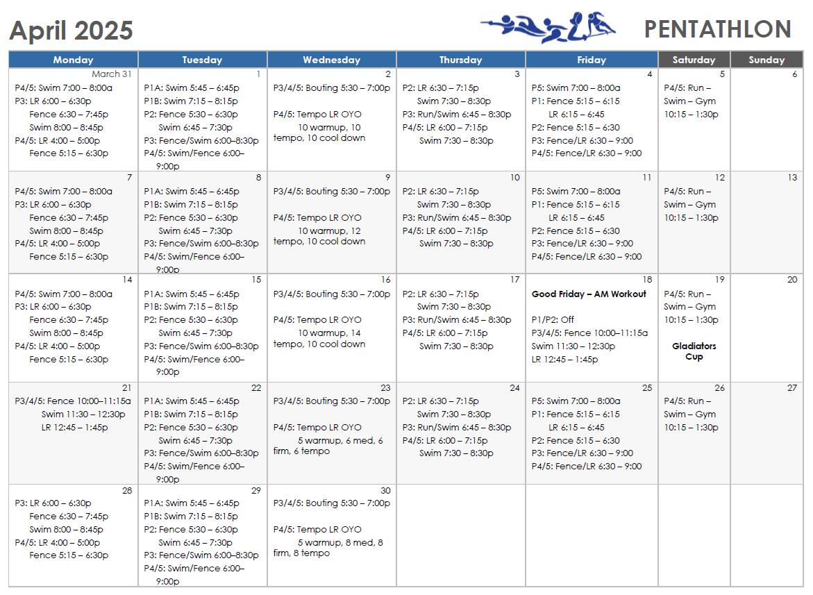 Pent AB Polar Pentathlon — Ares Pentathlon & Fencing Club