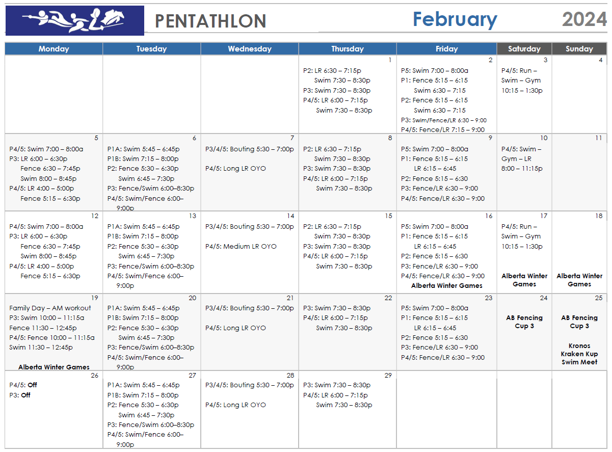 February Mini-Pent — Ares Pentathlon & Fencing Club