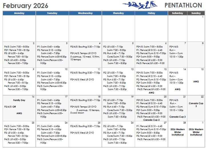 February Mini-Pent — Ares Pentathlon & Fencing Club