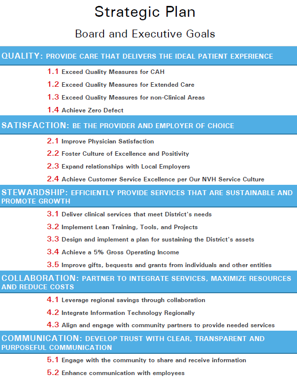 2019 Strategic Plan — North Valley Hospital