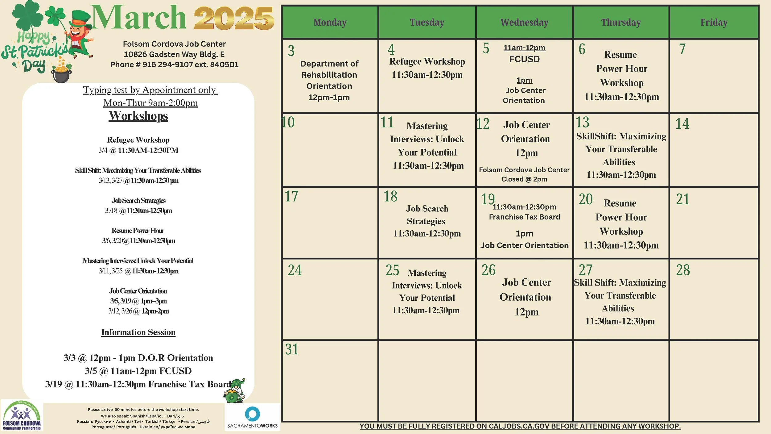Current Calendars — Folsom Cordova Community Partnership