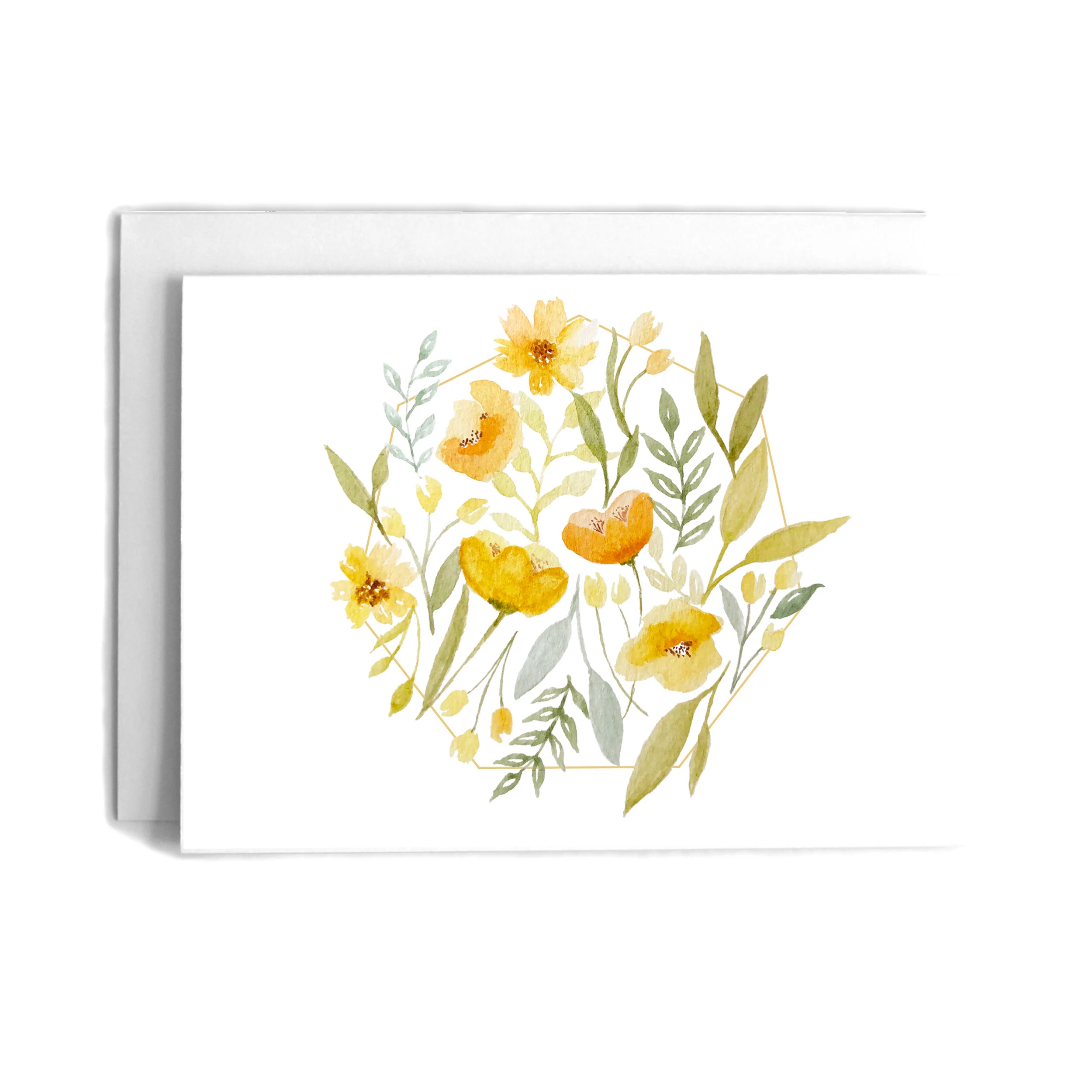 Blank Flower Greeting Card