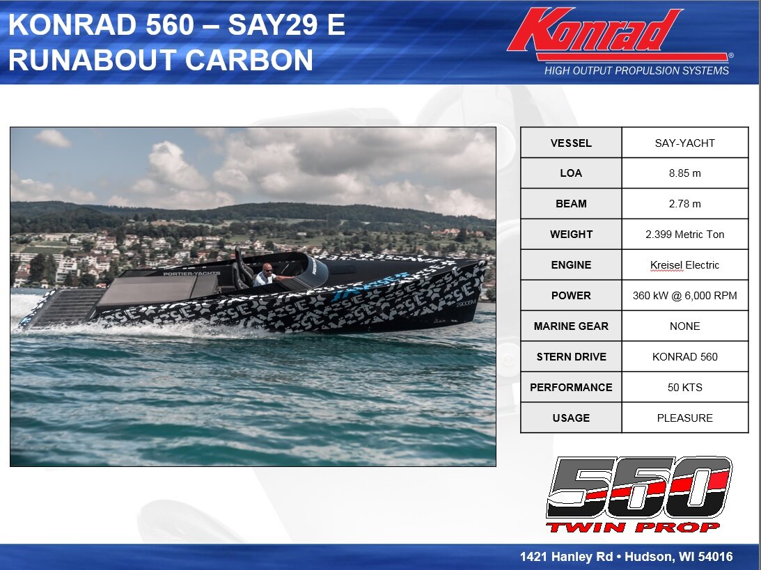 Electric / Hybrid Propulsion Solutions — Konrad Marine Stern Drives