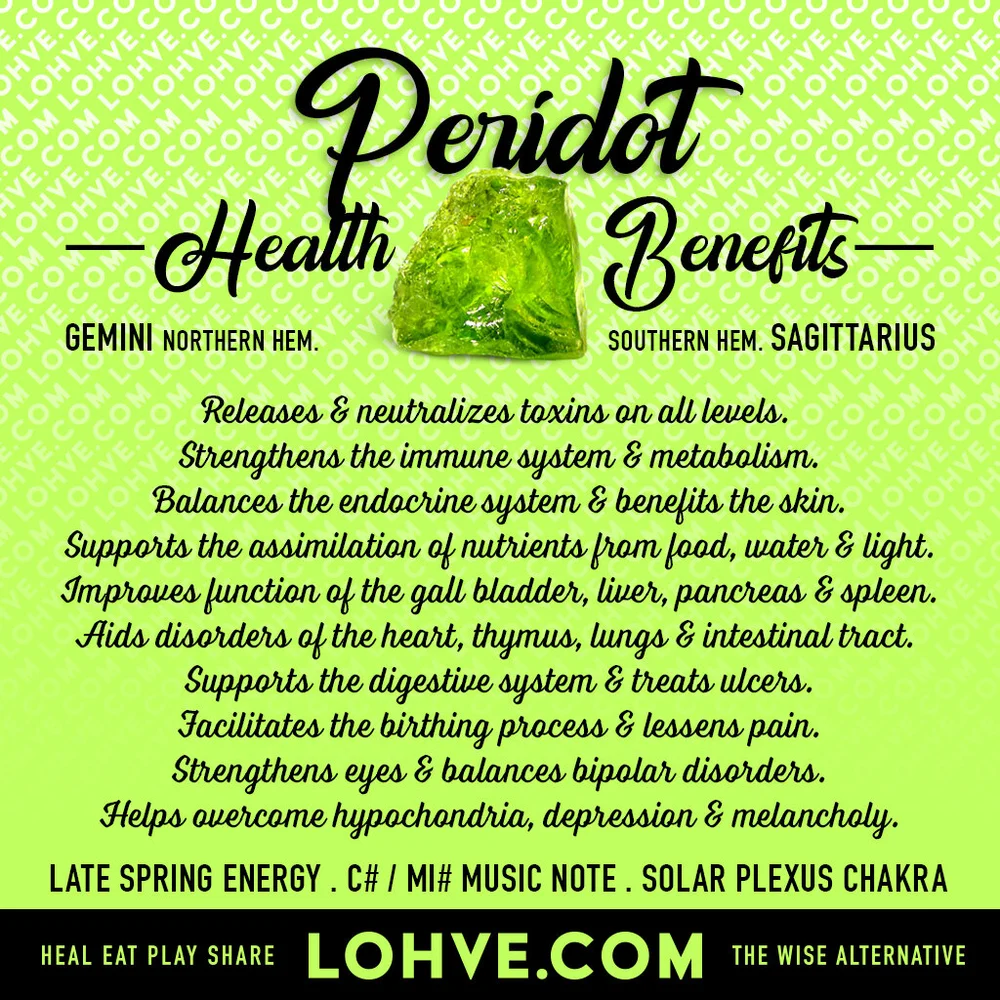 The Health Benefits Of Peridot — LOHVE — The Wise Alternative