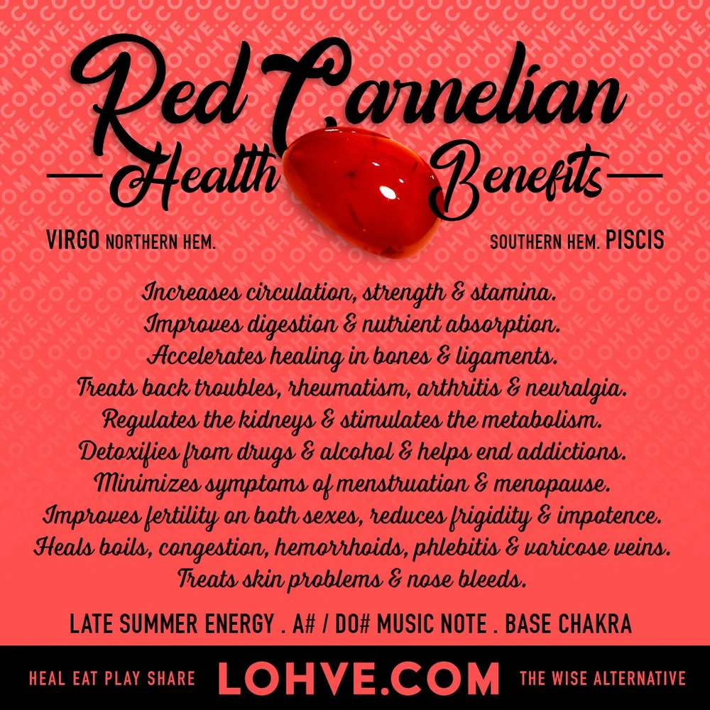 The Health Benefits Of Red Carnelian — LOHVE — KNOWS NO LIMITS