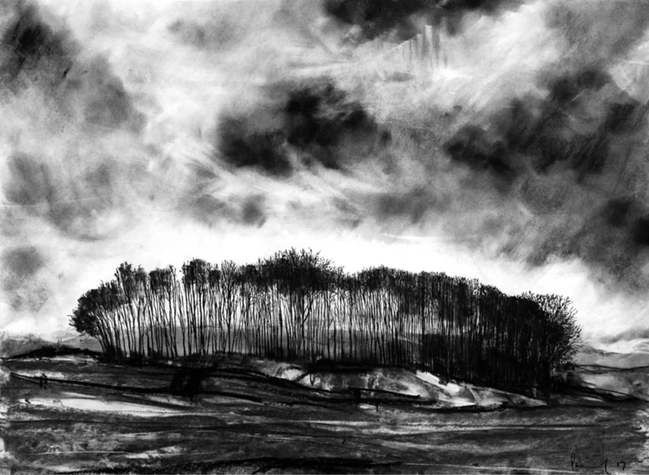 Landscape Charcoal Drawings - Paul West Art