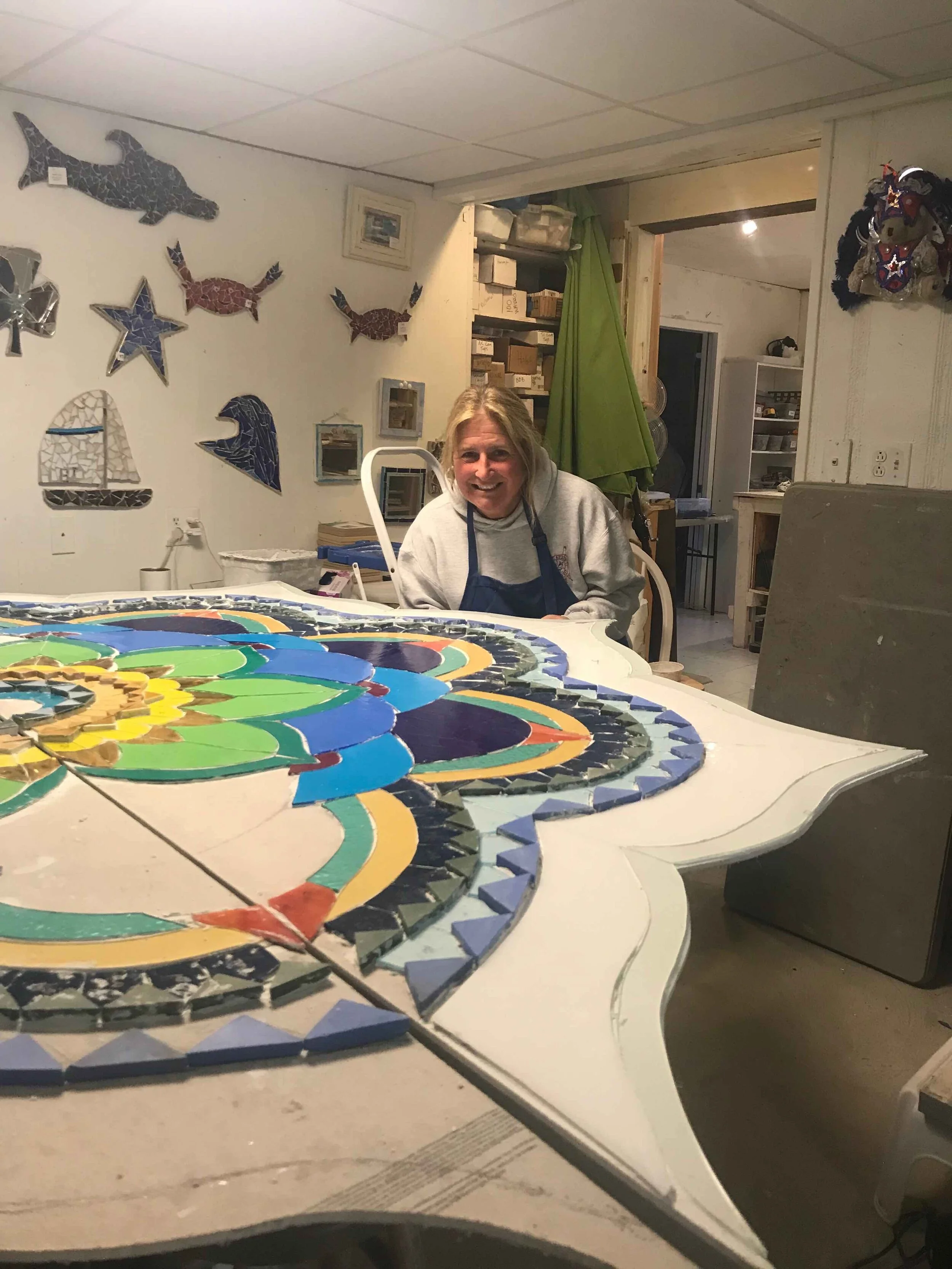 Custom Glass Mosaic Mural Installed in Millville, NJ — SwellColors ...