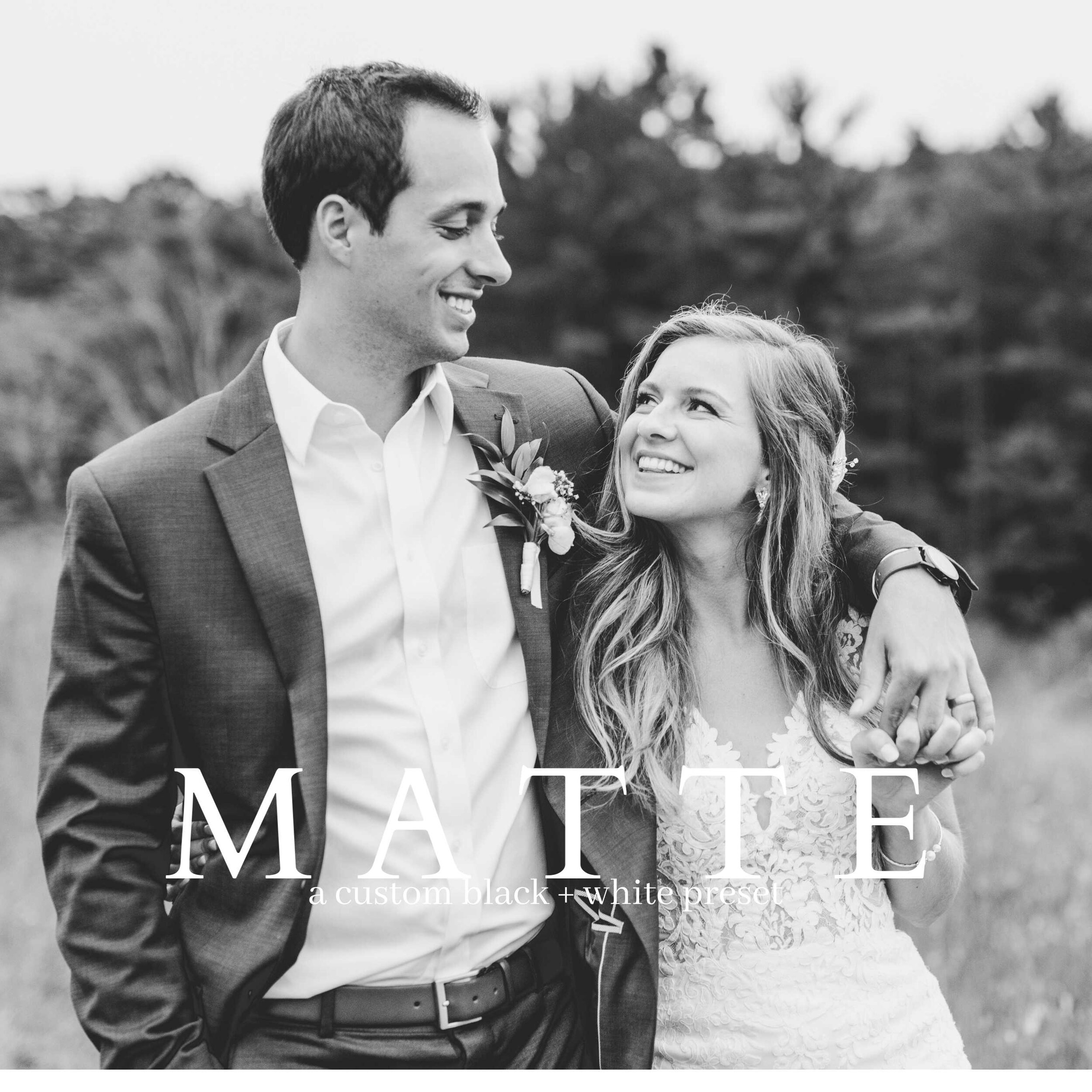 Black + White Matte Preset — Laurenda Marie Photography