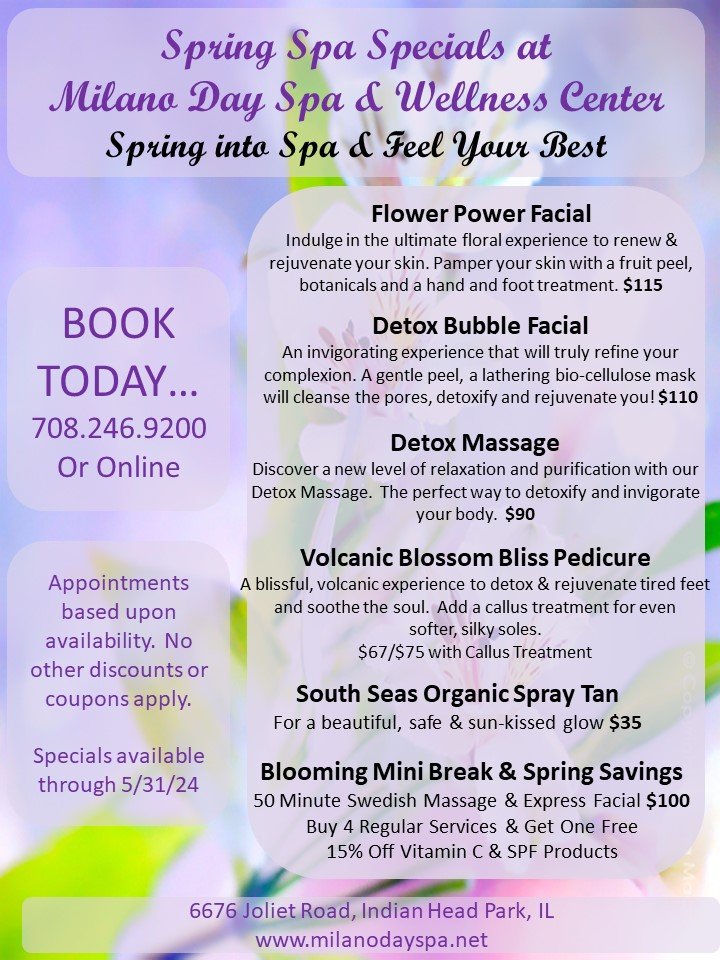 Specials — Milano Day Spa & Wellness Center
