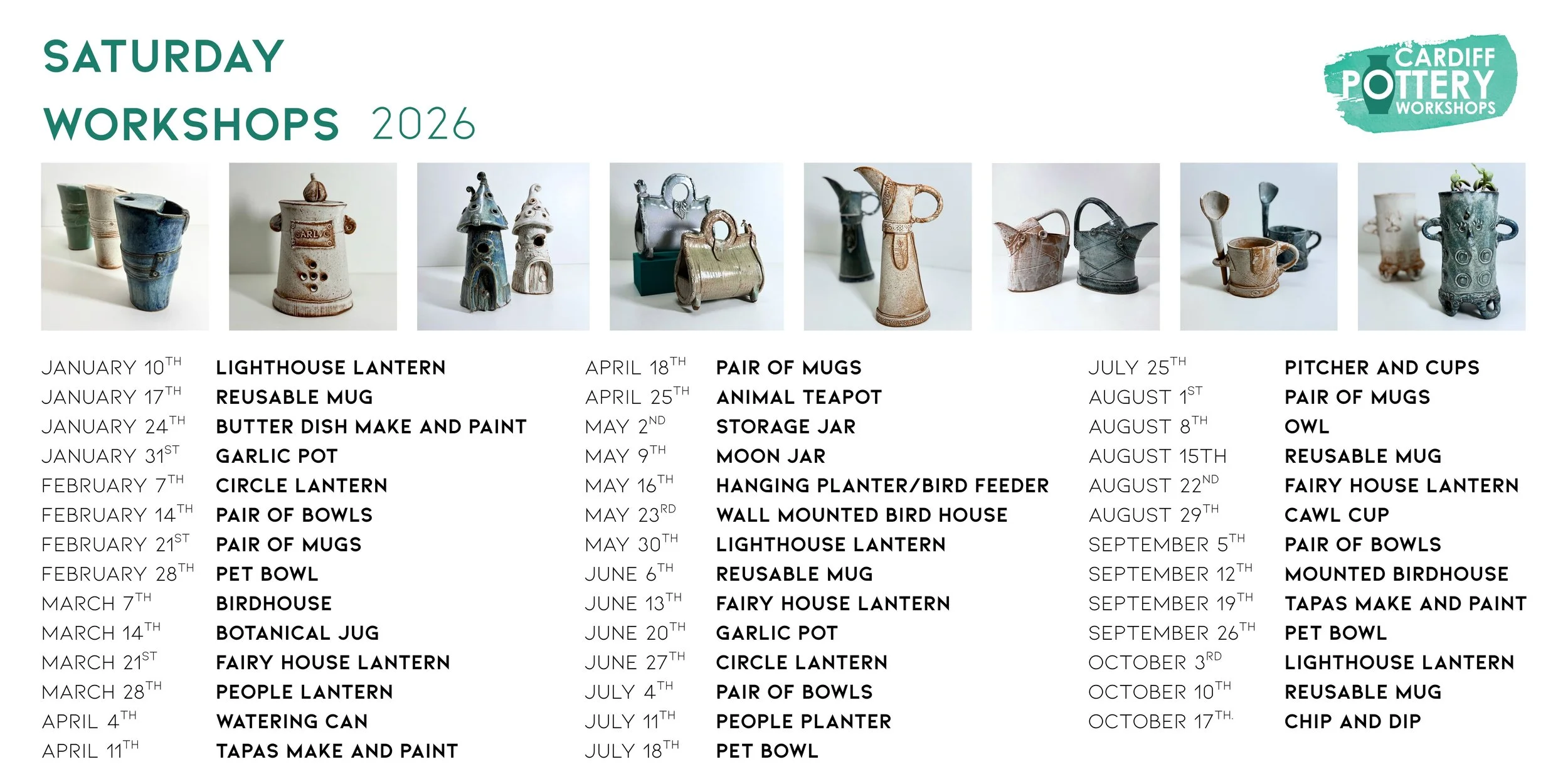 Saturday Workshops — Cardiff Pottery Workshops Foundation