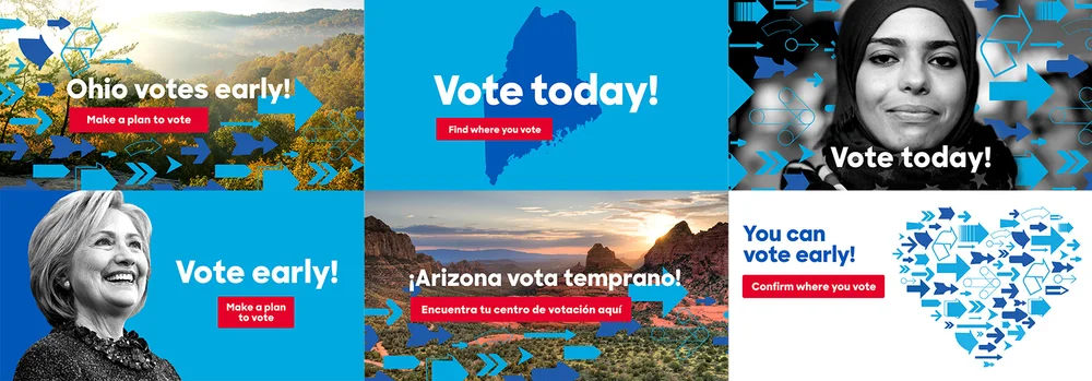 Get out the vote — Hillary for America Design 2016