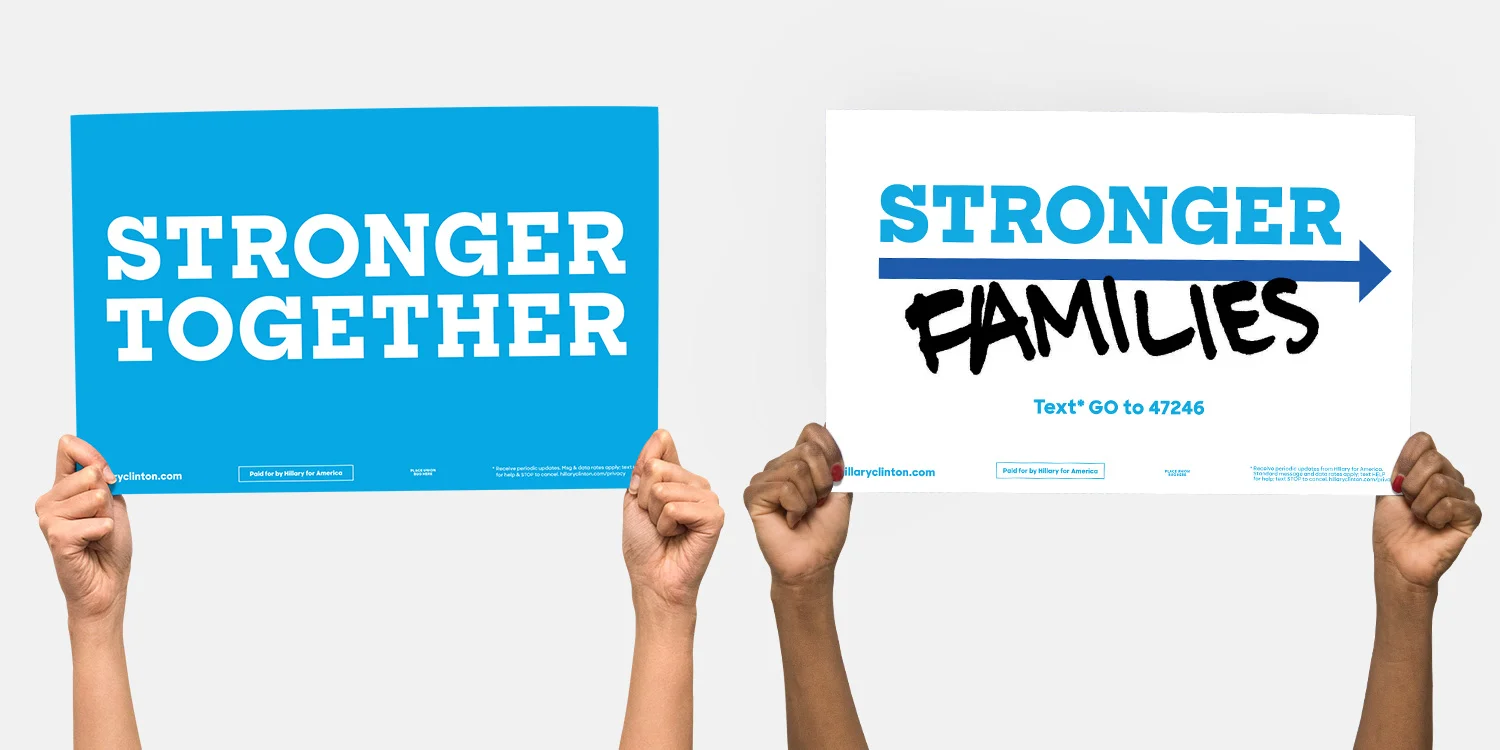 Stronger Together — Hillary for America Design 2016