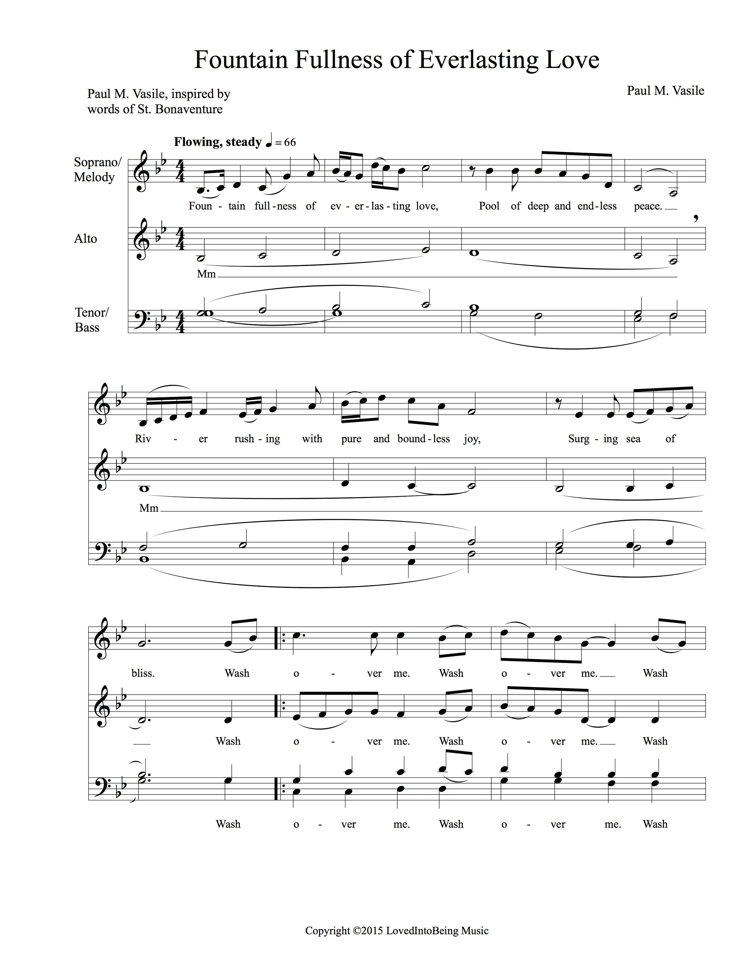 Fountain Fullness of Everlasting Love (SATB harmonization) — Paul Vasile