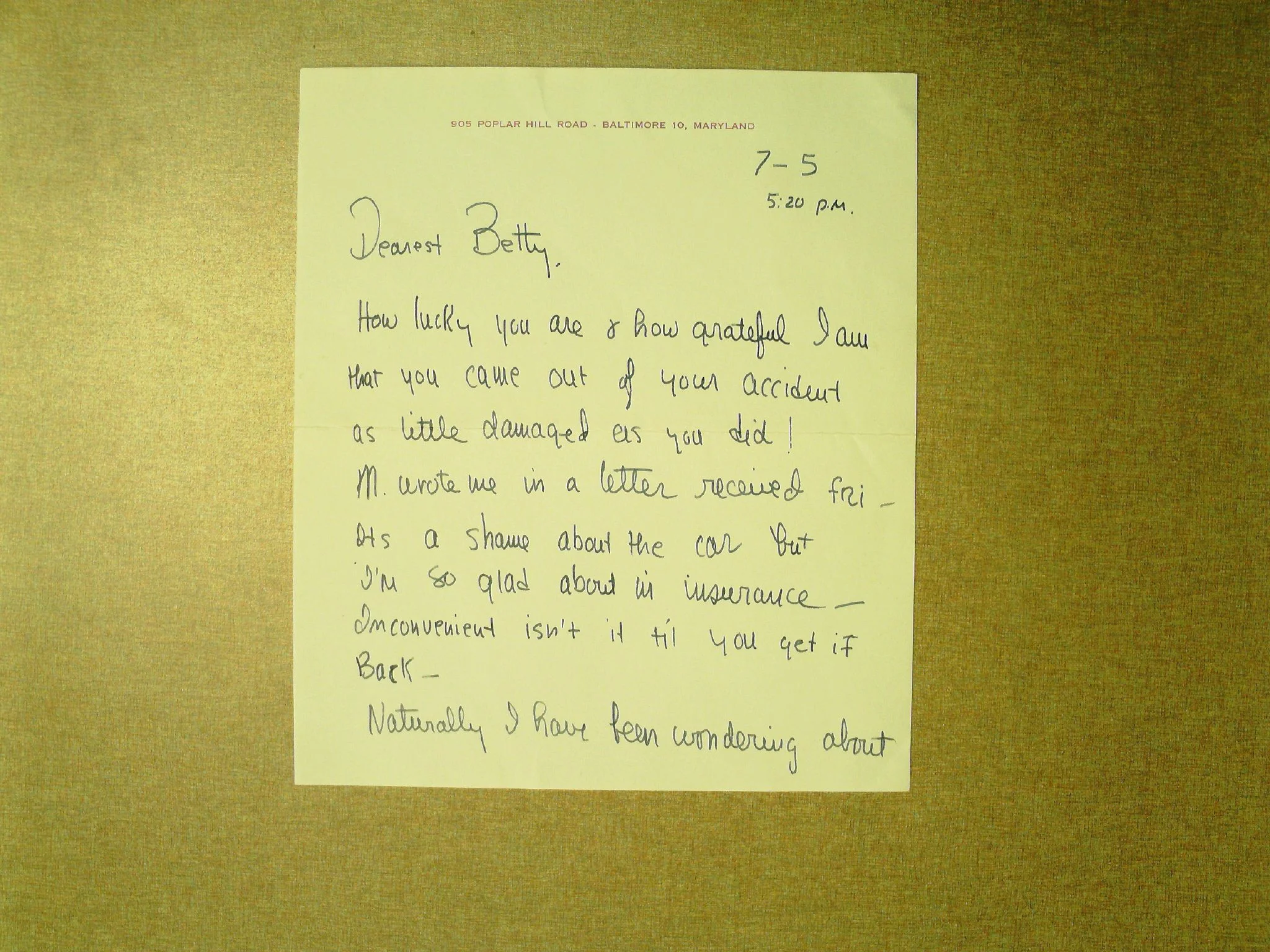 Charlotte Russell Garr Schubert to Betty (From Binder) — Family History