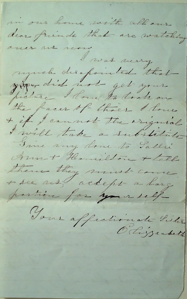 Elizabeth Headley Elmore Correpsondence — Family History
