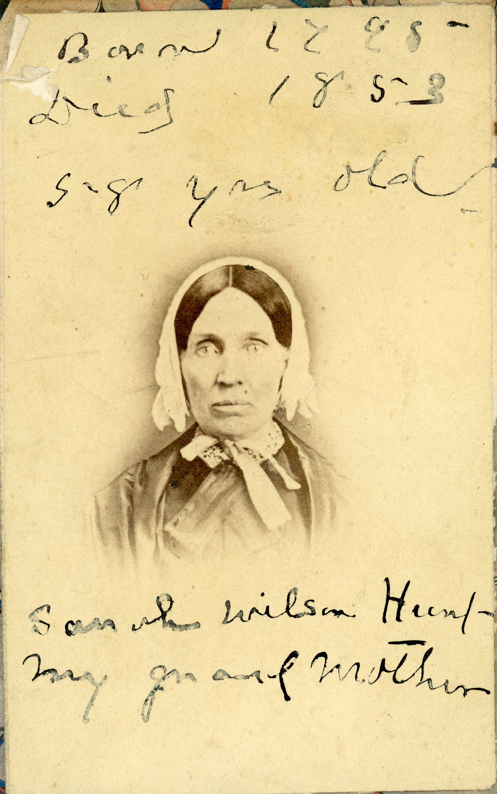 Sarah Frisby Wilson Hunt — Family History