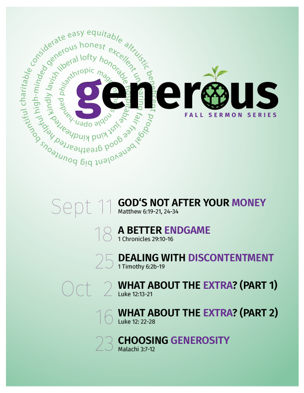 Generous: Fall Sermon Series — The First Baptist Church Washington DC