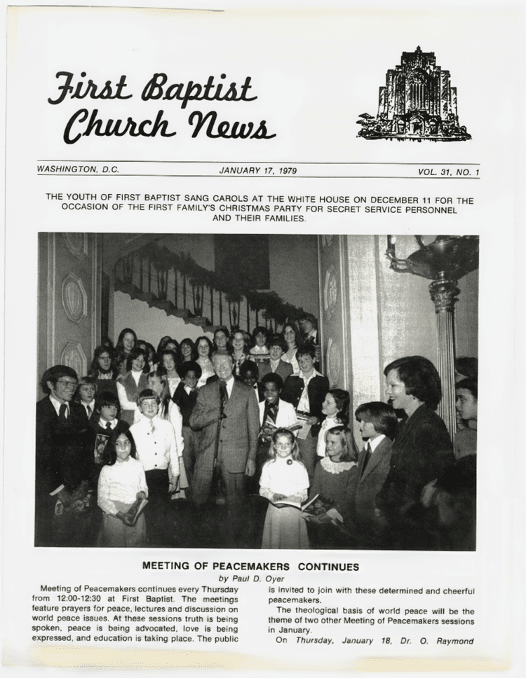 President Carter & FBC — The First Baptist Church Washington DC