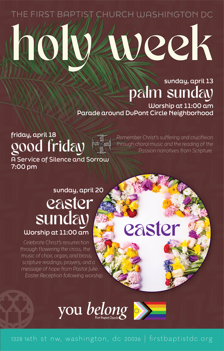 Holy Week — The First Baptist Church Washington DC