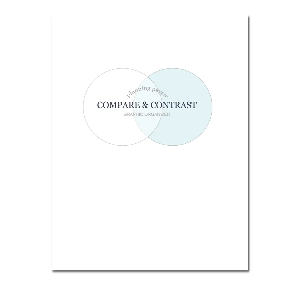 Compare And Contrast Graphic Organizer