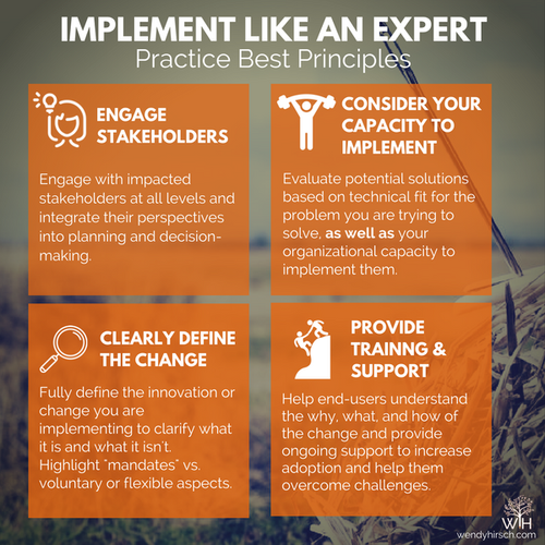 Four principles of effective change management [Case Study] — WENDY HIRSCH