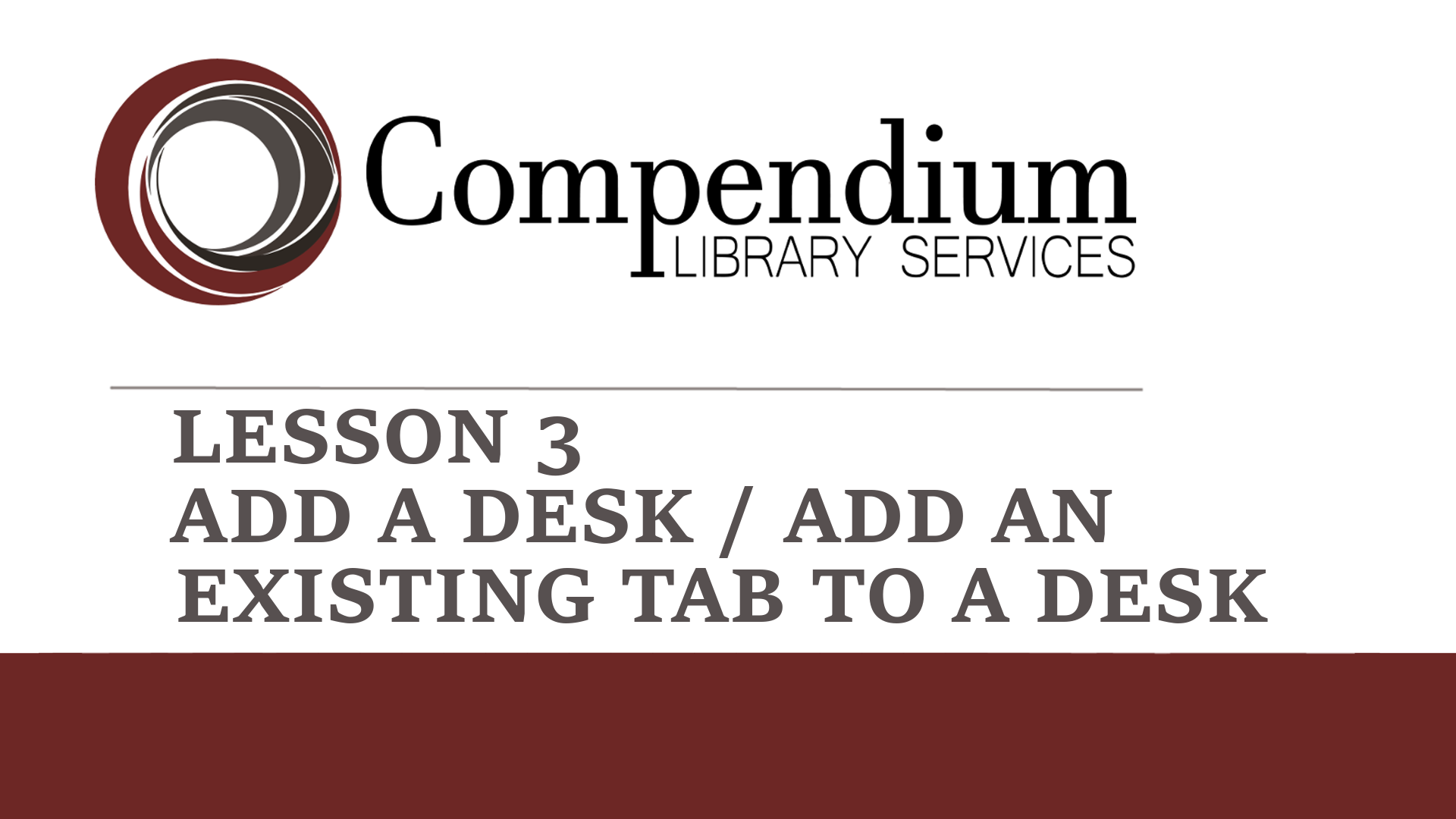 Support Library Compendium Library Services