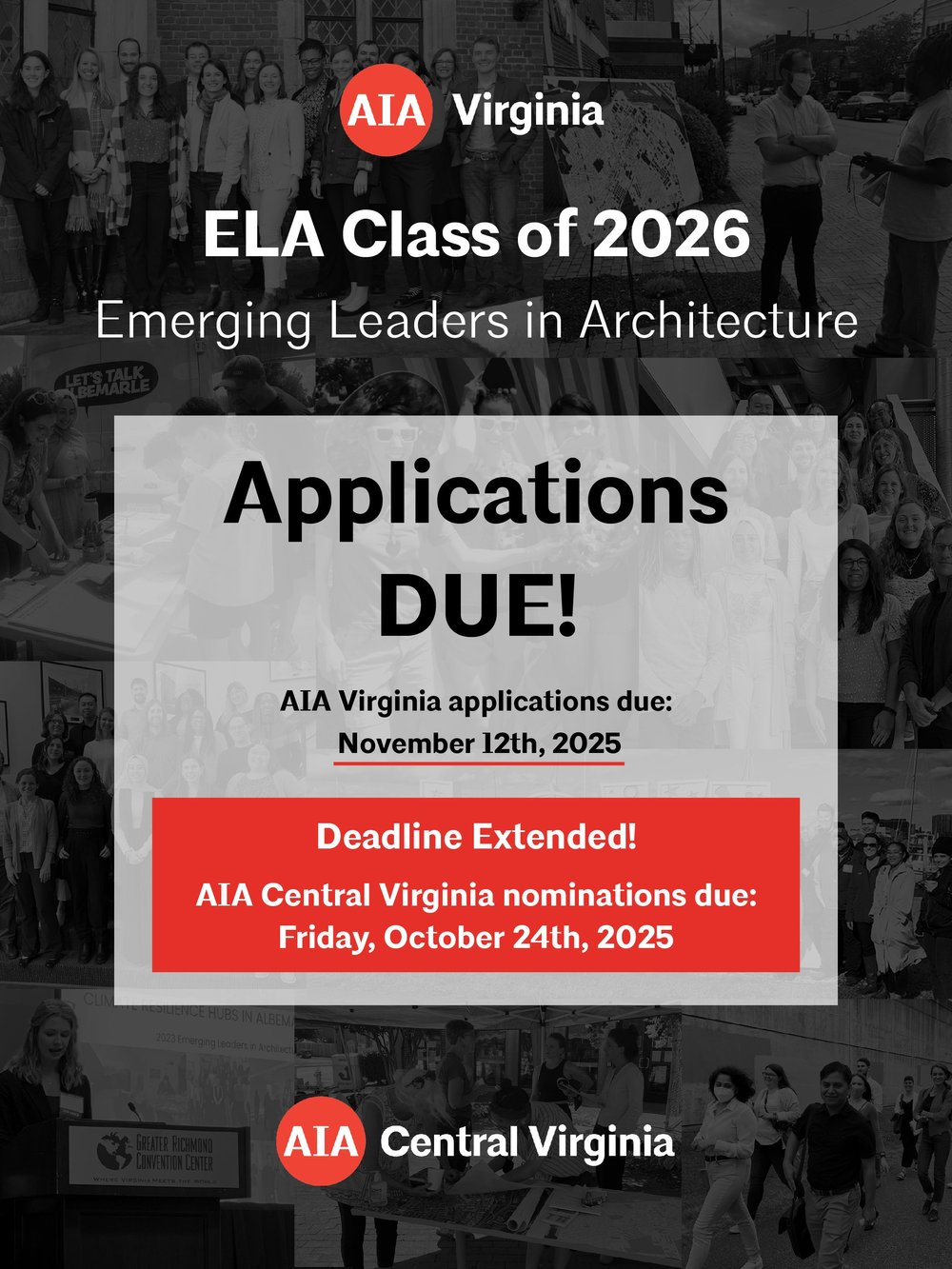 Deadline Extended! ELA 2026 Applications — AIA Central Virginia