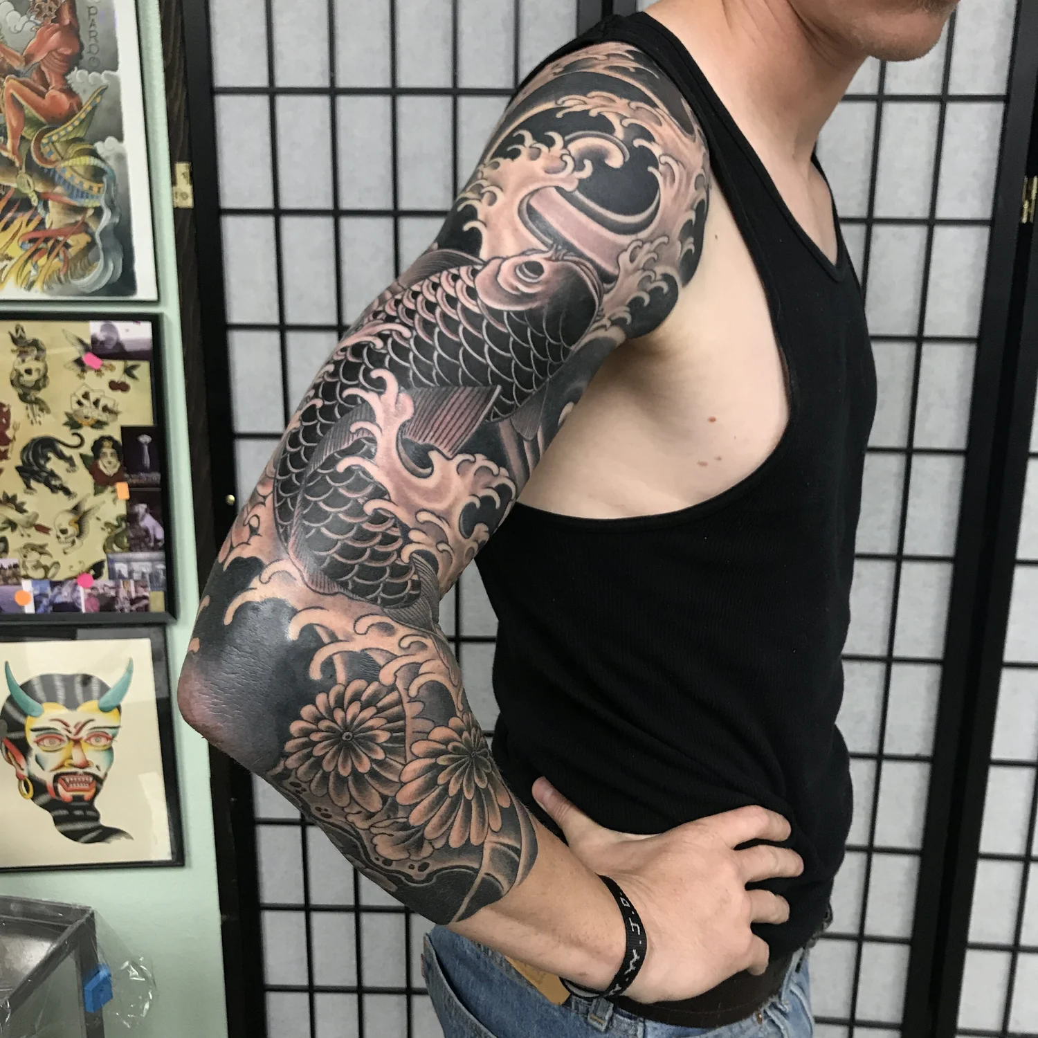 Asian Themed Tattoo Shoulder