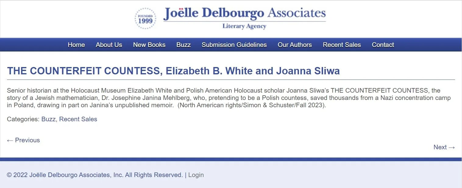 The Counterfeit Countess — Dr. Joanna Sliwa