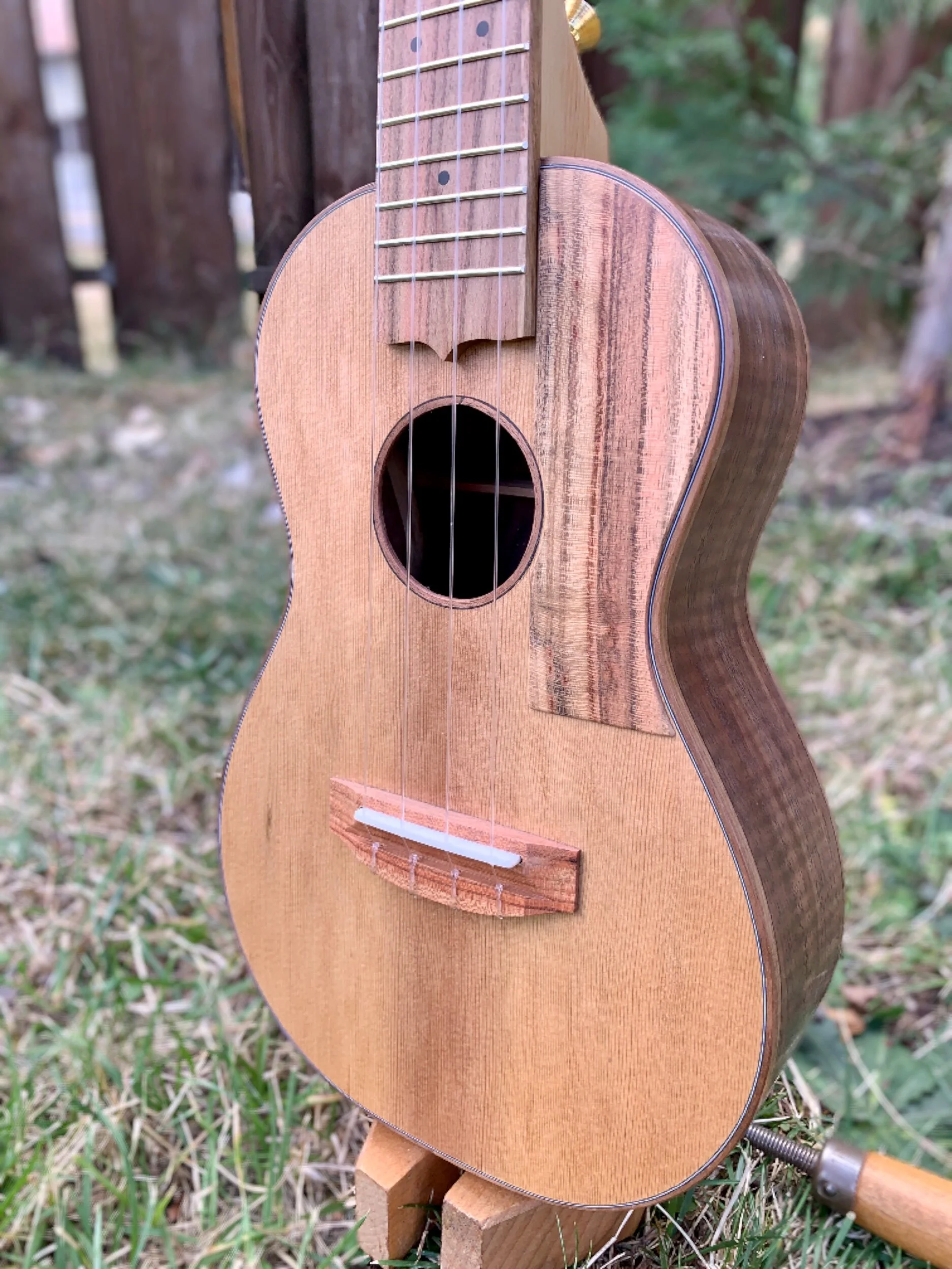 #505- Western Red Cedar and Curly Walnut Alto Ukulele — Beansprout ...