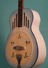 Blue Resonator Guitar — Pohaku Ukulele