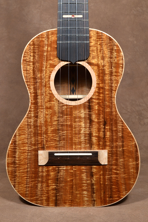 Koa Big Maple Soundhole — Pohaku Ukulele